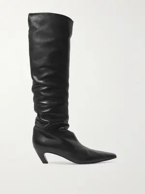 Khaite Davis Leather Knee Boots