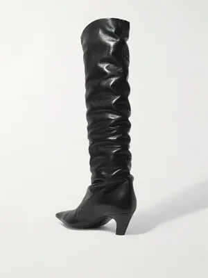 Khaite Davis Leather Knee Boots