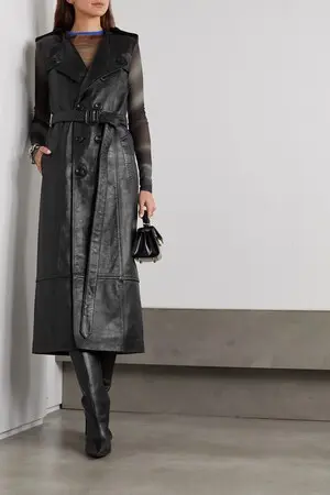 Acne Studios Double-breasted Leather Coat