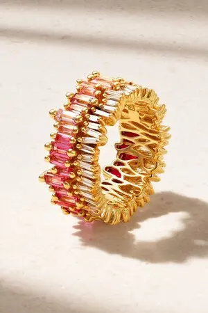 SUZANNE KALAN 18-karat Sapphire And Diamond Eternity Ring - Gold