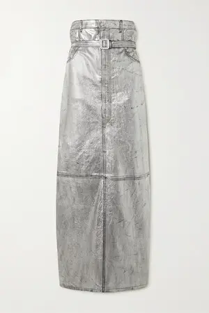 Acne Studios Metallic Leather Maxi Skirt