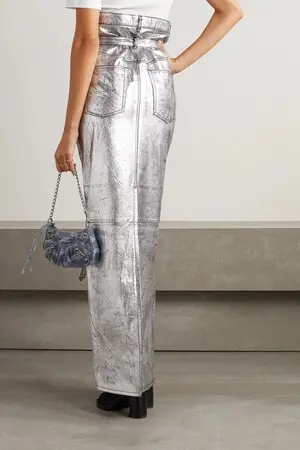 Acne Studios Metallic Leather Maxi Skirt
