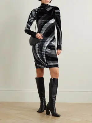 Emilio Pucci Iride Printed Stretch-velour Mini Dress