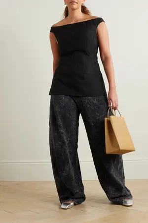 Tibi Schema Off-the-shoulder Top