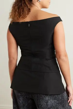 Tibi Schema Off-the-shoulder Top