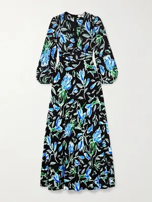 Diane Von Furstenberg Seline Floral-print Maxi Dress - Blue