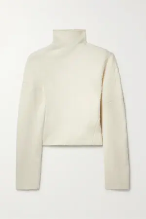 THE ROW Enoch Brushed Wool Turtleneck Sweater
