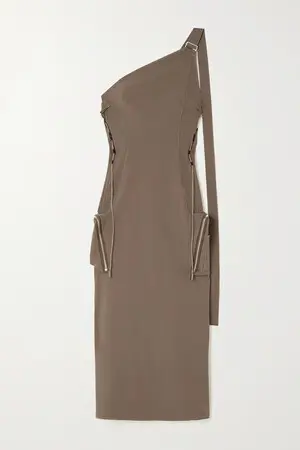 Jacquemus One-shoulder Twill Midi Dress