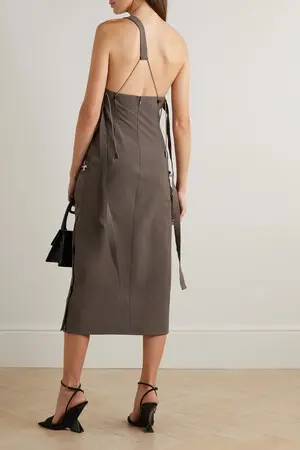 Jacquemus One-shoulder Twill Midi Dress