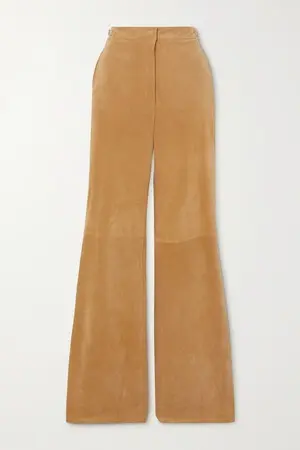 Gabriela Hearst Vesta Suede Wide-leg Pants