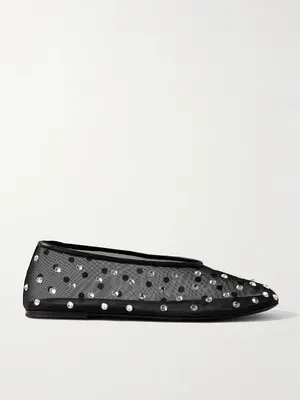 Khaite Marcy Crystal-embellished Ballet Flats