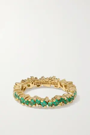 SUZANNE KALAN Suzanne Kalan 18-karat Gold, Emerald And Diamond Ring Green
