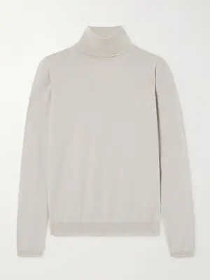 Brunello Cucinelli Metallic Cashmere-blend Turtleneck Sweater