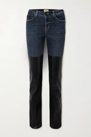L'Agence Ruth Coated High-rise Flared Jeans