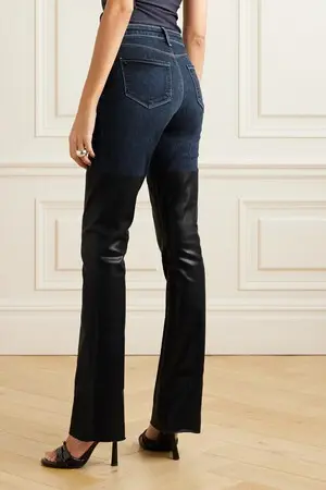 L'Agence Ruth Coated High-rise Flared Jeans