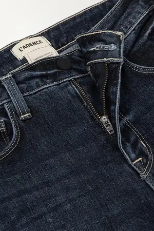 L'Agence Ruth Coated High-rise Flared Jeans