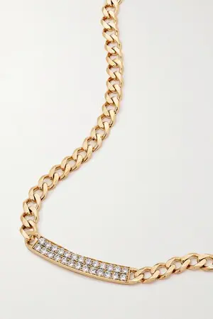 SYDNEY EVAN Id Bar 14-karat Diamond Necklace - Gold