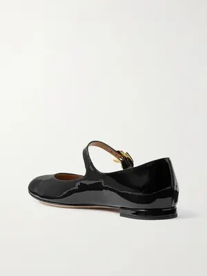 GIANVITO ROSSI Mary Jane Patent-leather Flats