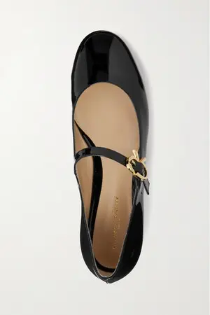 GIANVITO ROSSI Mary Jane Patent-leather Flats