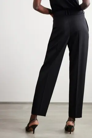 THE ROW Corby Pleated Wool-twill Pants