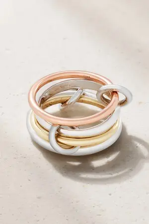 SPINELLI KILCOLLIN Hyacinth Set Of Four Rings - Silver