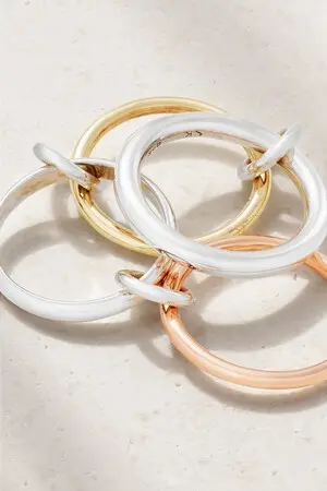 SPINELLI KILCOLLIN Hyacinth Set Of Four Rings - Silver