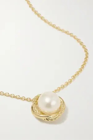 David Yurman Infinity Pearl 18-karat Necklace - Gold
