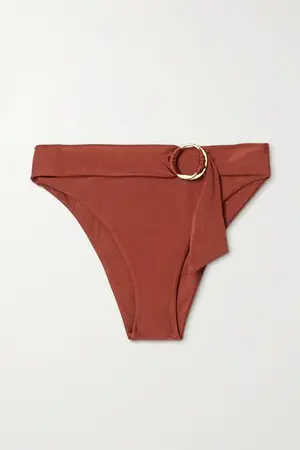 Cult Gaia Lexi Embellished Bikini Briefs - Brown