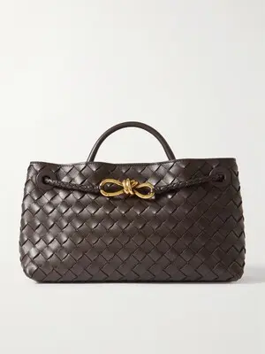 Bottega Veneta Andiamo East-west Small Intrecciato Leather Tote