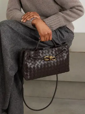 Bottega Veneta Andiamo East-west Small Intrecciato Leather Tote