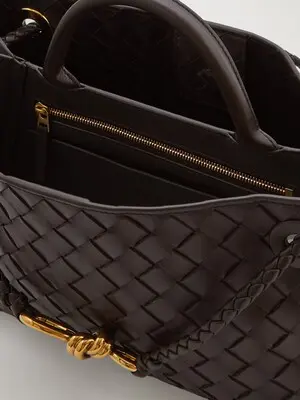Bottega Veneta Andiamo East-west Small Intrecciato Leather Tote