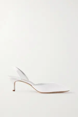 Manolo Blahnik Carolyne Bridal 50 Slingback Pumps - White