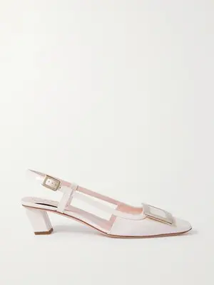 ROGER VIVIER Belle Vivier 45 Patent-leather Slingback Pumps