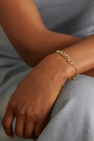 SYDNEY EVAN Large Mama Script Diamond Bracelet