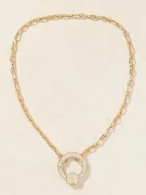 MARLA AARON Allstoned 18-karat Diamond Necklace - Gold