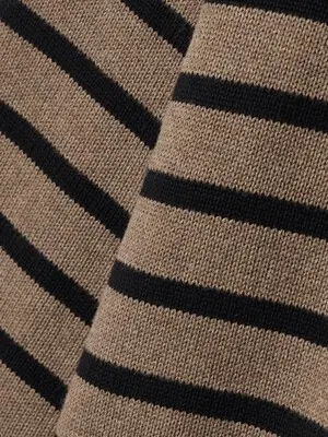Denimist Cropped Striped Cotton-blend Sweater
