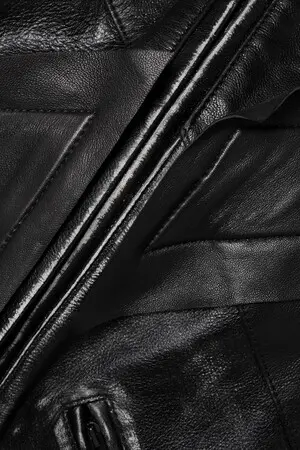 Acne Studios Paneled Distressed Leather Jacket
