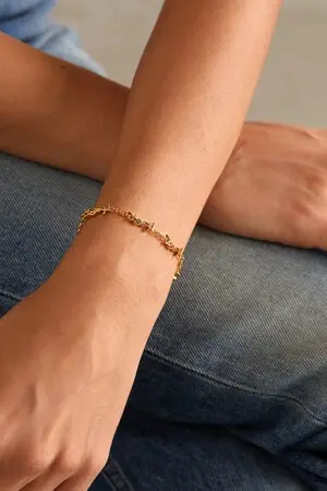 Saint Laurent Cassandre Logo Chain Bracelet