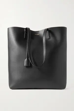 Saint Laurent Leather Tote With Pouch - Black