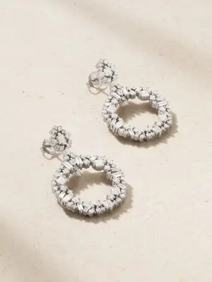 SUZANNE KALAN La Fantaisie 18-karat White Diamond Drop Earrings - Gold