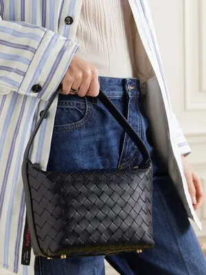 Bottega Veneta Wallace Mini Intrecciato Leather Shoulder Bag