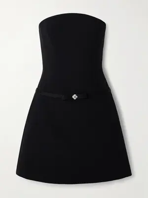 Versace Embellished Strapless Mini Dress