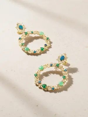 SUZANNE KALAN 18-karat Multi-stone Earrings - Gold