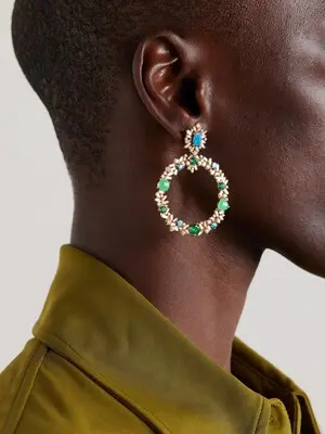 SUZANNE KALAN 18-karat Multi-stone Earrings