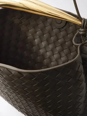 Bottega Veneta Medium Intrecciato Leather Sardine Shoulder Bag - Green
