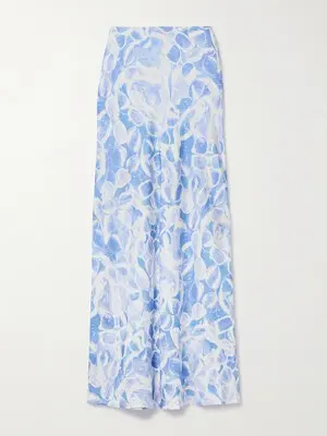Stella McCartney Printed Silk-twill Maxi Skirt