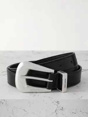 Saint Laurent Leather Belt - Black