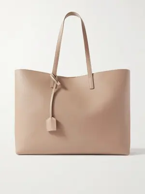 Saint Laurent East/west Leather Tote - Neutrals