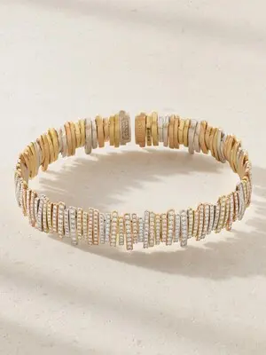SUZANNE KALAN 18-karat Diamond Bangle - Gold