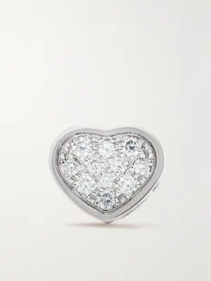 Chopard My Happy Hearts 18-karat Diamond Single Stud Earring - Silver